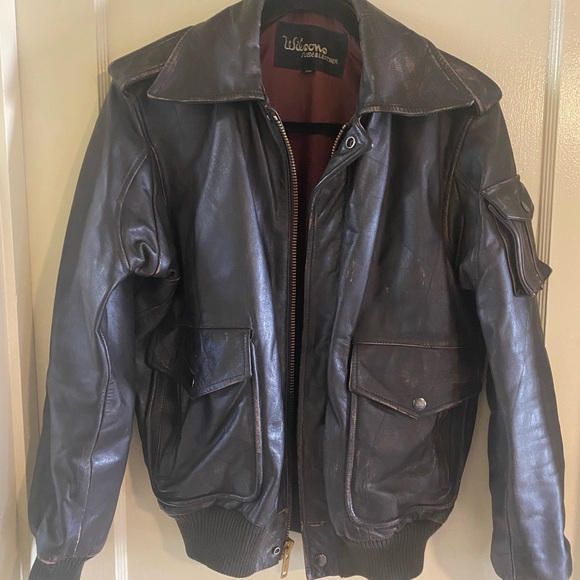 Wilsons Leather | Jackets & Coats | Vintage Wilsons Leather Brown ...